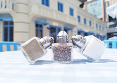 China 17ml Glass Salt Pepper Spice Grinder Shaker with Metal Lid Reusable Refillable for sale