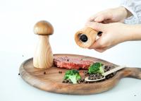 China Refillable Wooden Salt & Pepper Grinders with Ceramic Core - Sustainable Wood Construction, Multiple Sizes Available for sale