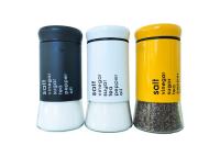 China Refillable Salt And Empty Round  Spice Jars Glass Spice Containers for sale