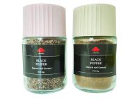 China Glass Press Type Spice Dispenser Bottle 0.5g Measuring Lid Salt Pepper Seasoning Jar for sale