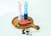 China Customized Wooden Salt and Pepper Grinders 21.4cm Ceramic Grinder Core Macaron Color for sale
