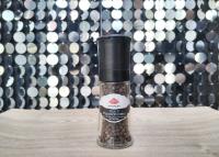 China 70ml Plastic Salt and Pepper Grinder with Ceramic Core Adjustable Coarseness Refillable Glass Jar for sale