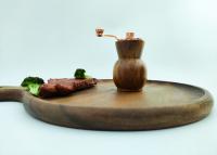 China Custom Wooden Salt and Pepper Grinder with Ceramic Core Manual Spice Mill 2-in-1 for sale