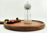 China Clear Acrylic Pepper Grinder Mill Adjustable Coarseness Manual Refillable Salt Spice Grinder 2 in 1 for sale