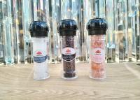 China 100ml Transparent Manual Salt and Pepper Grinder Plastic Mill with Glass Bottle for sale