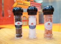 China 100ml Clear Plastic Salt and Pepper Grinder Manual Condiment Mill 143mm Height for sale