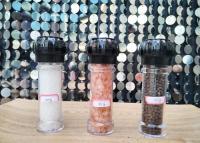 China Food Grade 100ml Plastic Salt and Pepper Grinder Sea Salt Mill Clear PS Bottle for sale