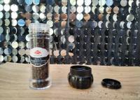 China Food Grade 100ml Plastic Salt and Pepper Grinder Sea Salt Mill Clear PS Bottle for sale