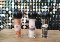 China Food Grade 100ml Plastic Salt and Pepper Grinder Sea Salt Mill Clear PS Bottle for sale