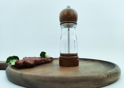China Acrylic Wood Salt Pepper Grinder Mill Set Manual Adjustable Coarseness Customizable for sale