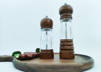 China Acrylic Wood Salt Pepper Grinder Mill Set Manual Adjustable Coarseness Customizable for sale