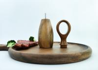 China Wooden Manual Salt and Pepper Grinder Acacia Wood Adjustable Coarseness Ceramic Core for sale