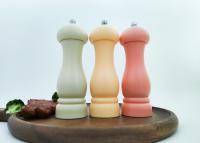 China Plastic Refillable Salt and Pepper Grinder Set with Adjustable Coarse Ceramic Mill 2 in 1 for sale