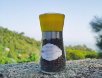 China 170ml Ceramic Core Salt Pepper Grinder Glass Bottle Stainless Steel Decorative Seasoning Shaker for sale