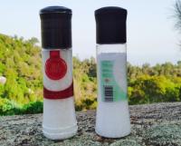 China Reusable 350ml Seasoning Grinder Plastic Head Ceramic Core Plastic Body for sale