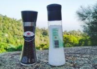 China Reusable 180ml Glass & 350ml Plastic Seasoning Grinders for sale