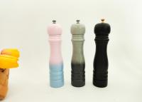China Wood Gradient Color Manual Salt and Pepper Grinder Set with Adjustable Coarseness 2-in-1 for sale
