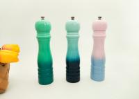 China Wood Gradient Color Manual Salt and Pepper Grinder Set with Adjustable Coarseness 2-in-1 for sale