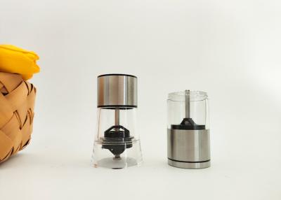 China Adjustable Stainless Steel Manual Pepper Salt Grinder with Clear Acrylic Body - Customizable Size and Color Options for sale