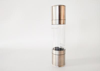 China Dual Head Stainless Steel Pepper Grinder with Ceramic Core - Adjustable Coarseness for Salt and Spices for sale