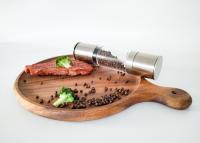 China Dual Head Stainless Steel Pepper Grinder with Ceramic Core - Adjustable Coarseness for Salt and Spices for sale