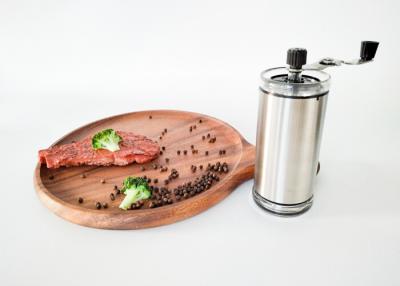 China Stainless Steel Rotatable Salt Pepper Grinders with Adjustable Coarseness and Ceramic Core for Gourmet Cooking for sale