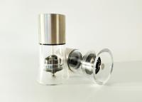 China Premium Stainless Steel Salt & Pepper Grinder with Ceramic Core - Adjustable Coarseness, Silver Finish for sale
