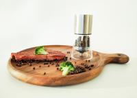 China Premium Stainless Steel Salt & Pepper Grinder with Ceramic Core - Adjustable Coarseness, Silver Finish for sale