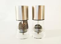 China Premium Stainless Steel Salt & Pepper Grinder with Ceramic Core - Adjustable Coarseness, Silver Finish for sale