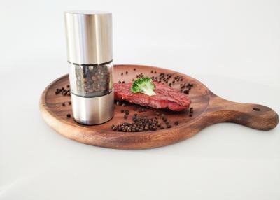 China Premium Stainless Steel Salt & Pepper Grinder with Ceramic Core - Adjustable Coarseness, Silver Finish, Manual Operation for sale