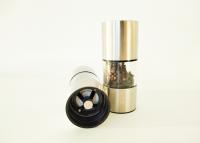 China Premium Stainless Steel Salt & Pepper Grinder with Ceramic Core - Adjustable Coarseness, Silver Finish, Manual Operation for sale