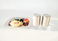 China Stainless Steel Seasoning Shakers Refillable Spice Dispensers 2 Pack Silver for sale