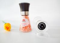 China Compact Glass Pepper Salt Grinder 100ml Adjustable Manual Refillable Spice Mill for sale