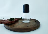 China Large Capacity Glass Salt and Pepper Grinder Set Stainless Steel Manual Spice Mill 2 Pack for sale