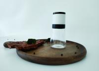China Large Capacity Glass Salt and Pepper Grinder Set Stainless Steel Manual Spice Mill 2 Pack for sale