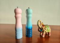 China Rubber Wood Salt and Pepper Grinder Set 21.4x5cm Adjustable Ceramic Grinder for sale