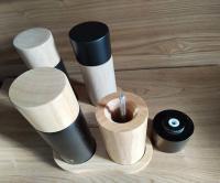 China Functional Salt & Pepper Wooden Grinder Adjustable Mill Ceramic Core Jar for sale