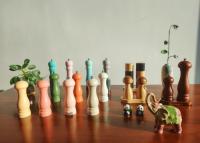 China Rubber Wood Salt and Pepper Grinder Set with Ceramic Core - 21.5cm & 14cm Sizes, ISO/FDA Certified for sale