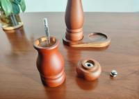 China Rubber Wood Salt and Pepper Grinder Set with Ceramic Core - 21.5cm & 14cm Sizes, ISO/FDA Certified for sale
