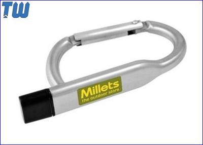 China Metal Carabiner 2GB USB Drive Logo Printing Easy to Carry with for sale