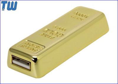 China Gold Bar 16GB USB Thumb Drive Sliding Design Heavy Solid Material for sale