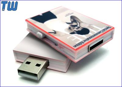 China Full Color UV Digital Printing Magazine 16GB USB Pen Stick Side Slip Out for sale