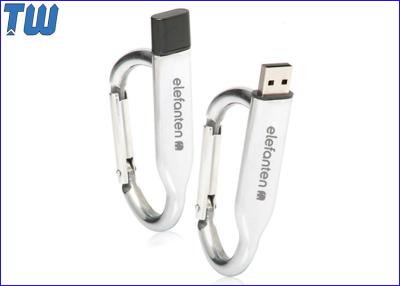 China Outdoor Safety 32GB USB Flash Disk Durable Metal Carabiner with Cap for sale