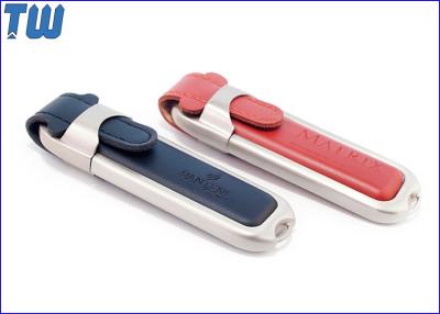 China Durable Structure 2GB USB Memory Disk Leather Outlet Forever Logo for sale