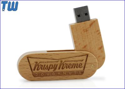 China Bulk 32GB Jump Drive USB Wooden Swivel Stick Customize Branding for sale
