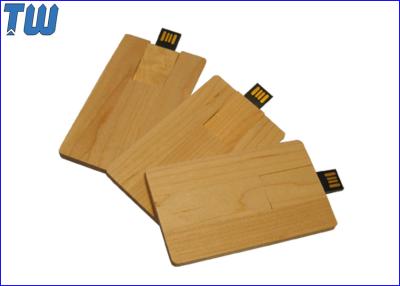 China Natural Wood Credit Card 1GB USB Disk Drive Twister UDP Full Color Printing for sale
