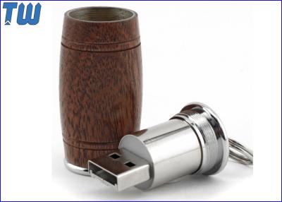 China Wine Barrel 1GB Driver USB Storage Device Wood Body Metal PCBA for sale