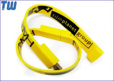 China Silicon Bracelet 1GB USB Pen Drive Wristband Colorful Soft Flexible for sale