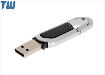 China Safety Buckle 2GB Pen Drives Memory Disk Solid Plastic Silver Finished for sale