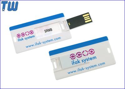 China Rectangle Card 32GB Pen Drives Stick Data Storage Full Color Printing for sale